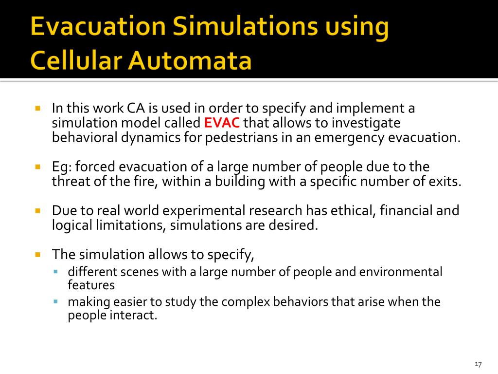 PPT - Evacuation Simulations using Cellular Automata PowerPoint ... PPT - Evacuation Simulations using Cellular Automata PowerPoint ...