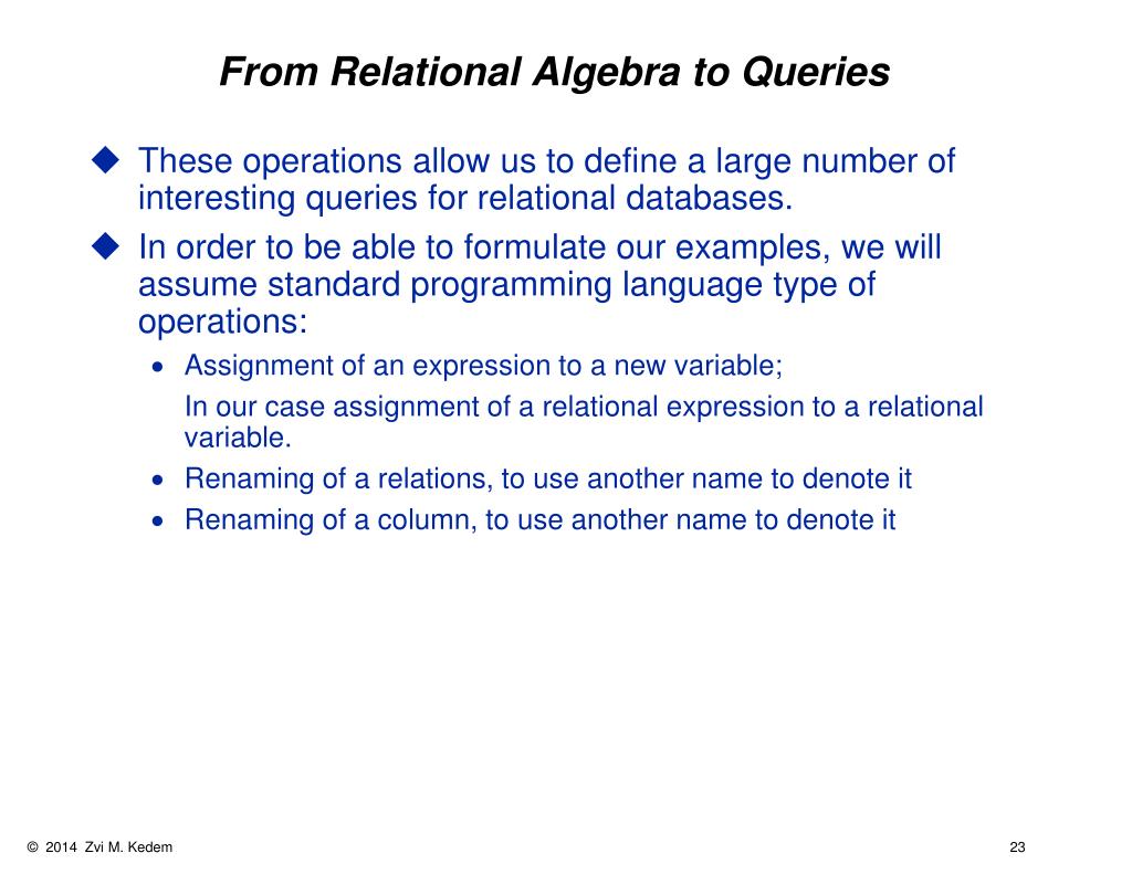 Ppt Unit 4 Relational Algebra Using Sql Dml Syntax Data Manipulation Language For Relations