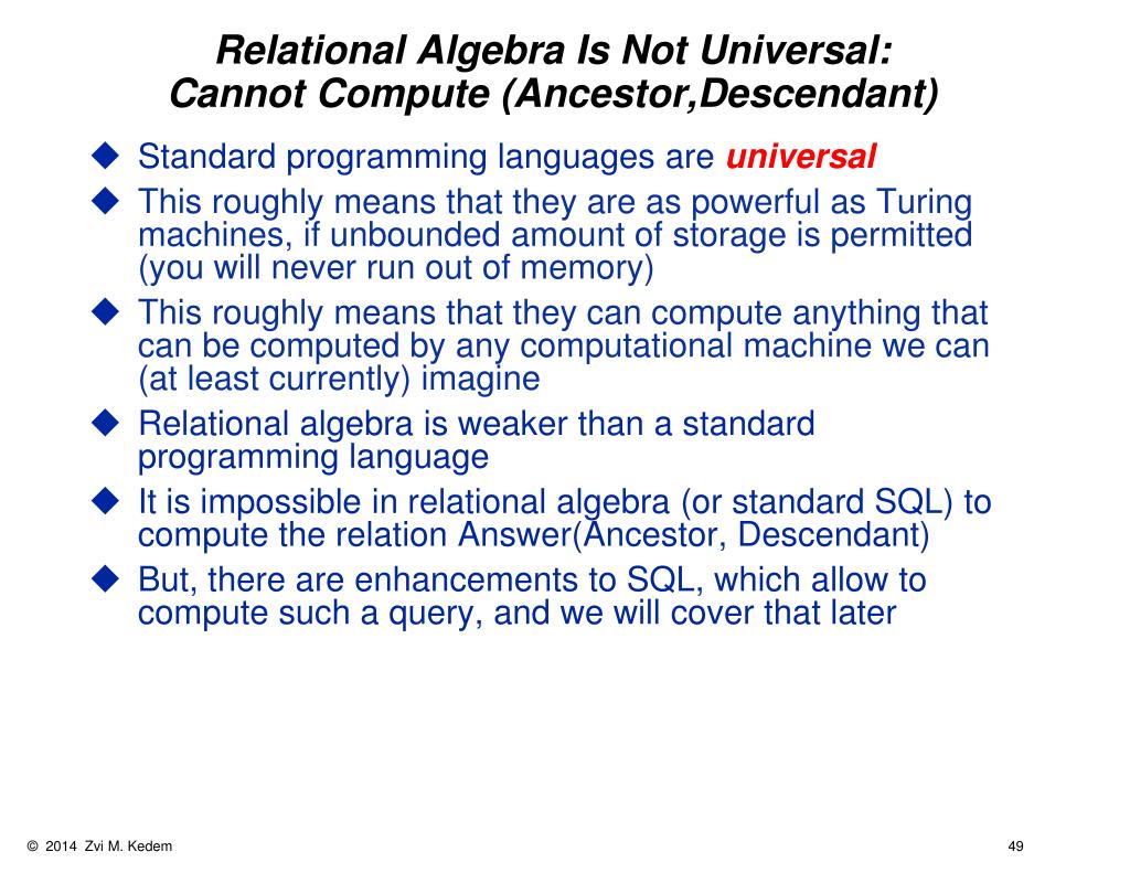 Ppt Unit 4 Relational Algebra Using Sql Dml Syntax Data Manipulation Language For Relations