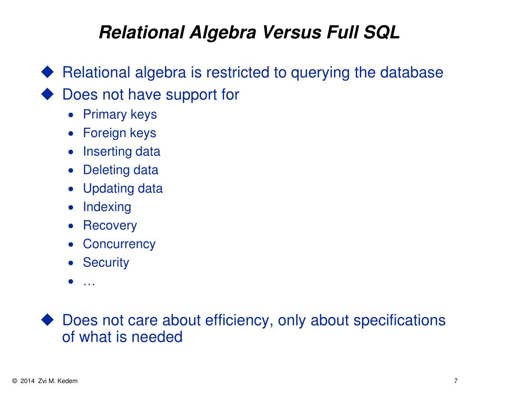 Ppt Unit 4 Relational Algebra Using Sql Dml Syntax Data Manipulation Language For Relations
