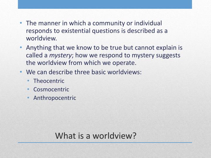 PPT - WORLDVIEW PowerPoint Presentation - ID:2598396
