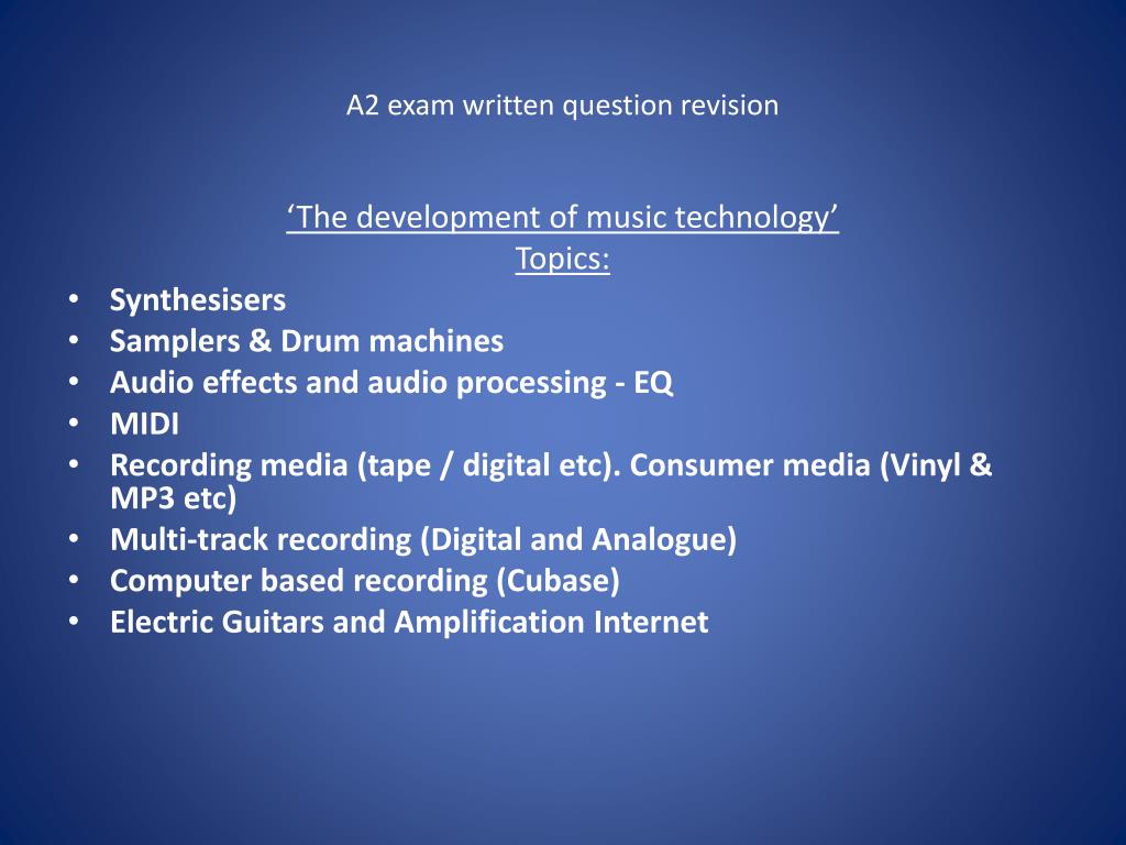 PPT - Thursday 13 th September. Periods 3 + 4. Music Technology A2 ...
