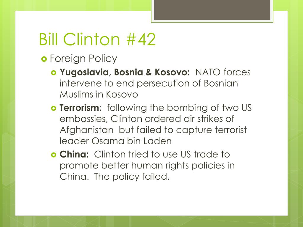 PPT - Bush, Clinton, Bush Presidencies PowerPoint Presentation, free ...