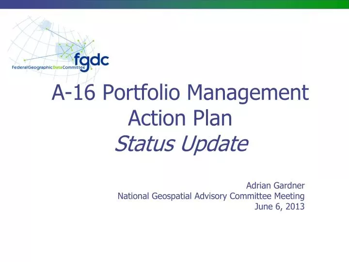 PPT - A-16 Portfolio Management Action Plan Status Update PowerPoint ...