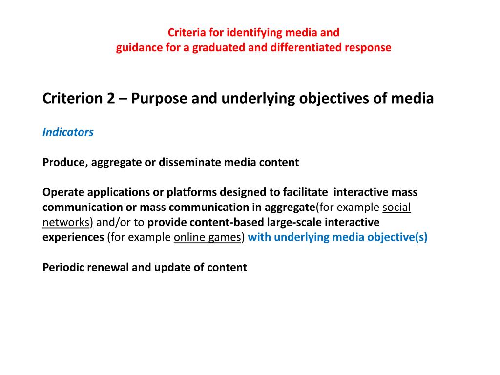 PPT - The purpose of media Media and democracy Media standards and ...