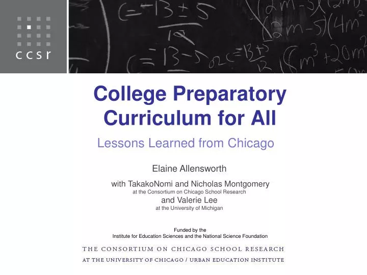 PPT - College Preparatory Curriculum for All PowerPoint Presentation ...