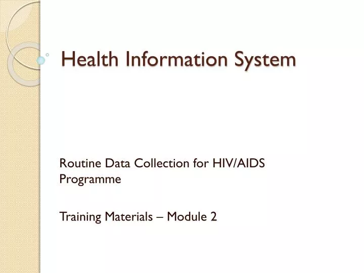 PPT - Health Information System PowerPoint Presentation, free download ...