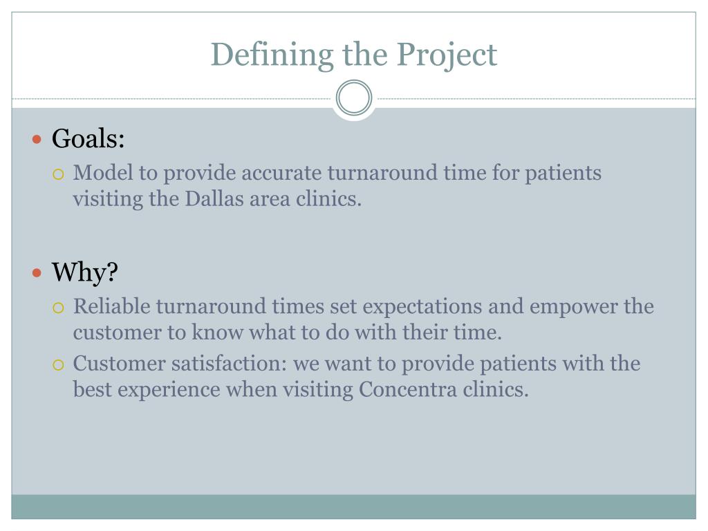 PPT - Forecasting Patient Turnaround Times at Concentra Centers ...