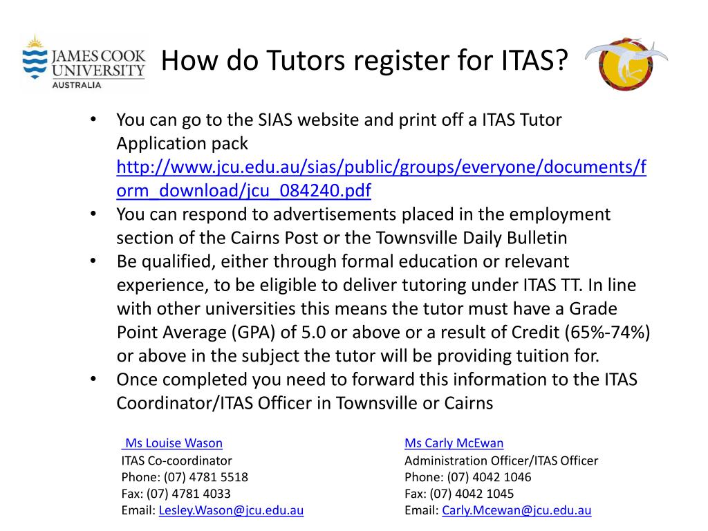 PPT - INDIGENOUS TUTORIAL ASSISTANCE SCHEME (ITAS) OVERVIEW OF GUIDELINES FOR TUTORS AND ...