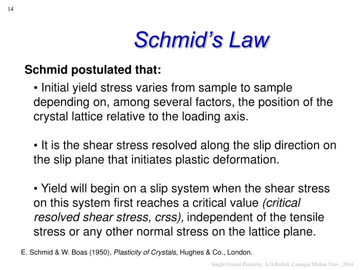 PPT - Plastic Deformation of Single Crystals PowerPoint Presentation ...