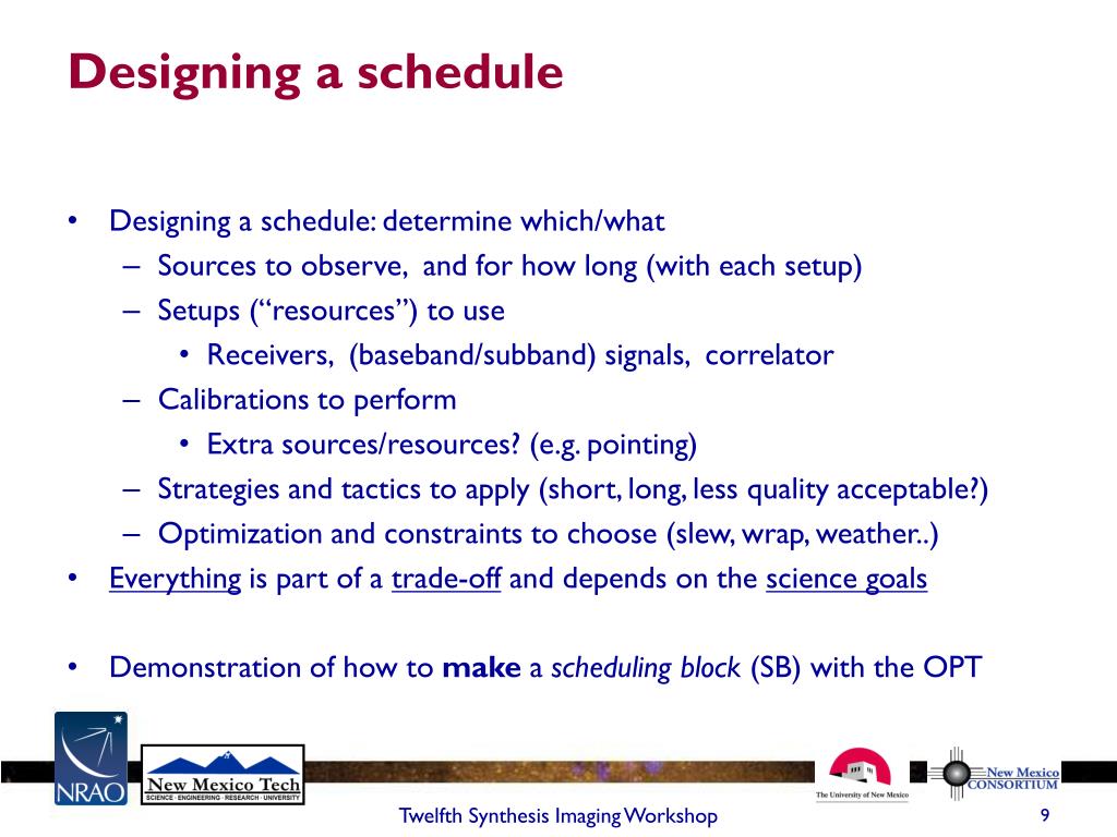 PPT - Advanced Observation Preparation Tool (OPT) for Synthesis Imaging ...