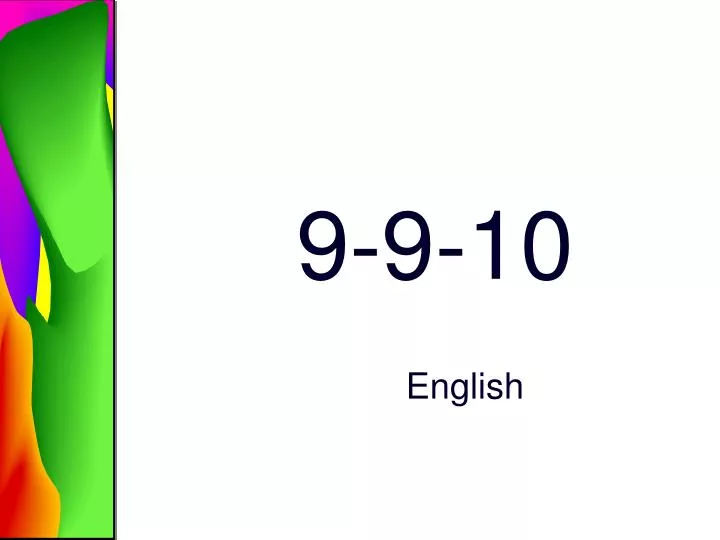 PPT - 9-9-10 PowerPoint Presentation, free download - ID:2601769