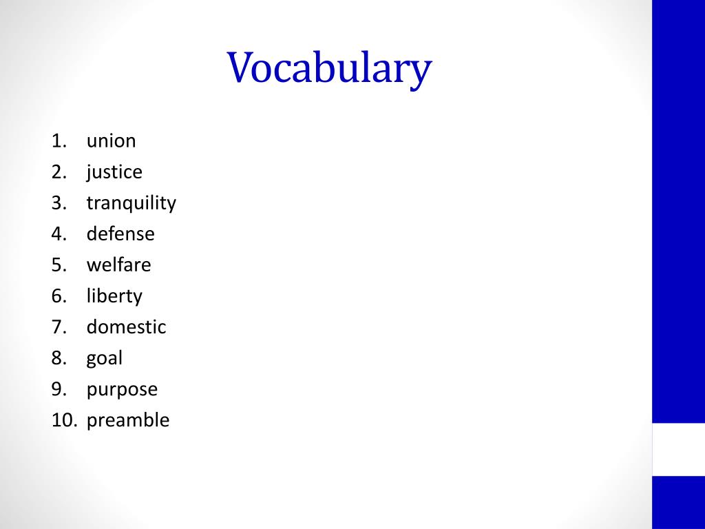 PPT - The Preamble to the Constitution of the United States of America ...