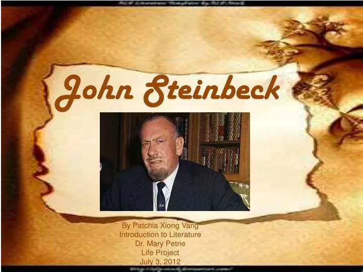 PPT - John Steinbeck PowerPoint Presentation, free download - ID:2603439