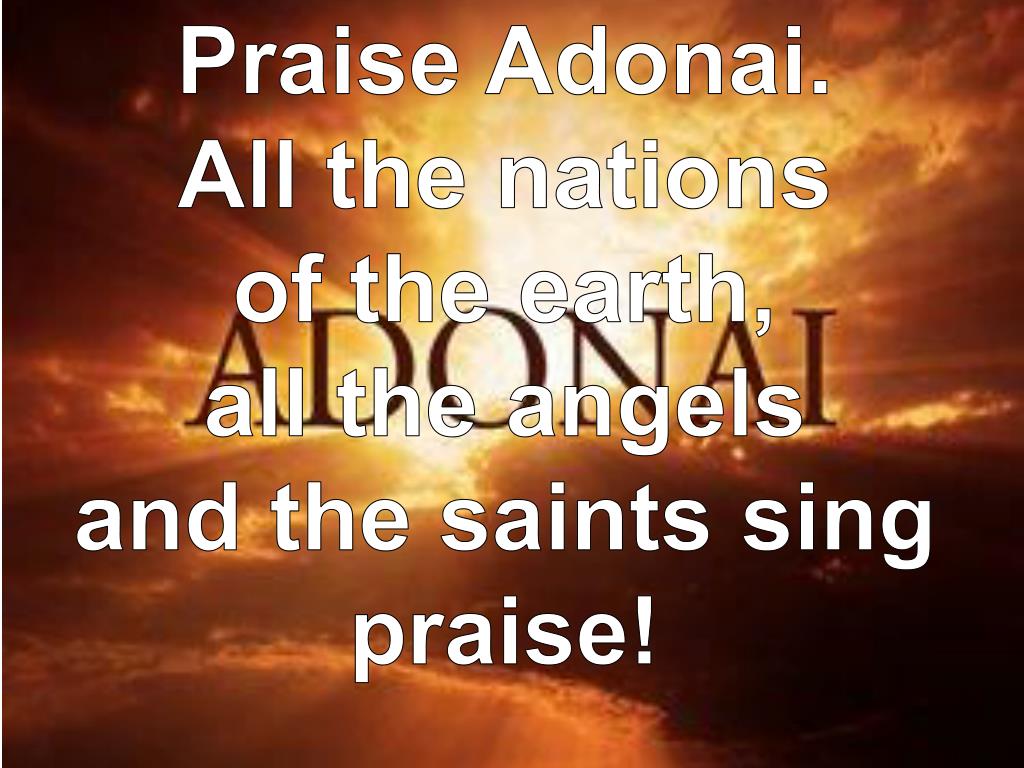 PPT - PRAISE ADONAI Who is like Him, the lion and the lamb, seated on ...