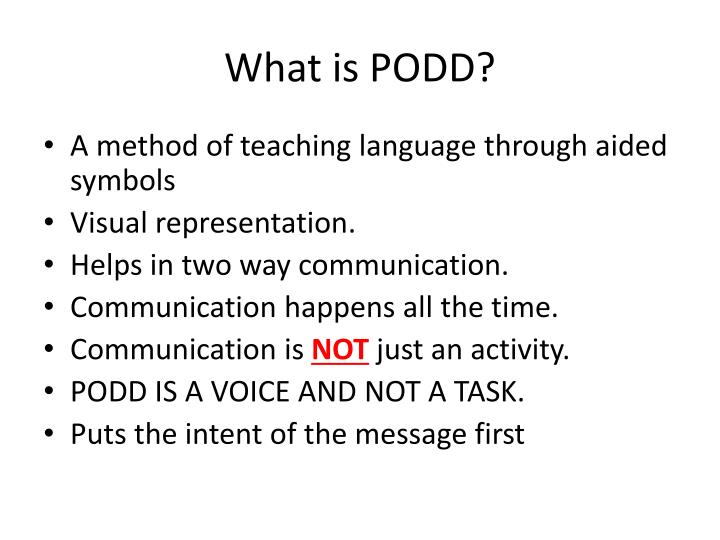PPT - PODD PRESENTATION PowerPoint Presentation - ID:2603721