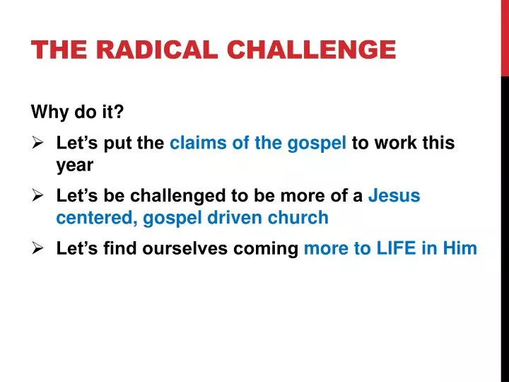 PPT - The Radical Challenge PowerPoint Presentation, free download - ID ...