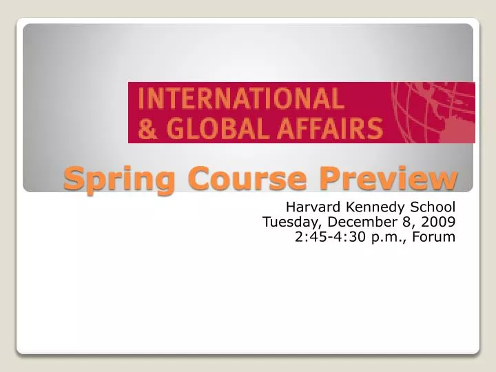PPT - Spring Course Preview PowerPoint Presentation, free download - ID ...
