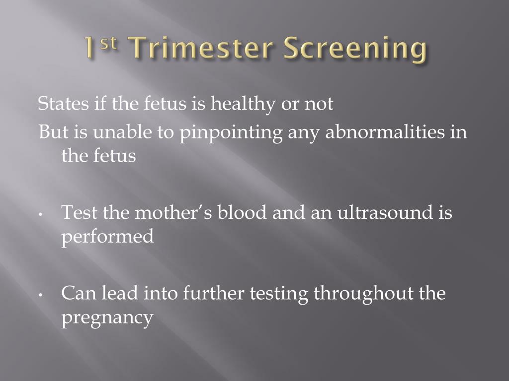 PPT - Prenatal Testing Brittney hanson Karen Rysavy Leah Wilde ...