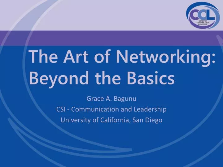 PPT - The Art of Networking: Beyond the Basics PowerPoint Presentation ...