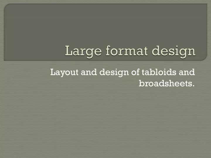 PPT - Large format design PowerPoint Presentation, free download - ID ...
