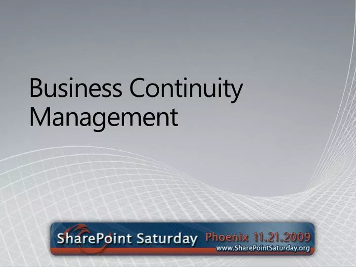 PPT - Business Continuity Management PowerPoint Presentation, free ...