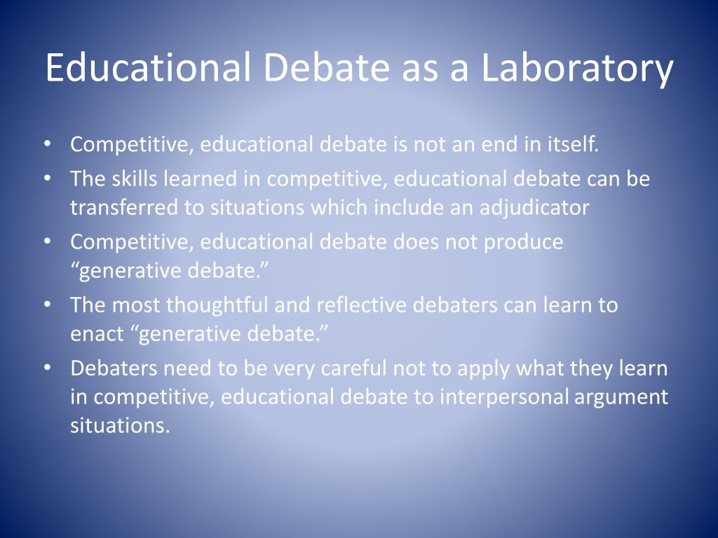 PPT - China Debate Education Network Debate as a Social and Educational ...