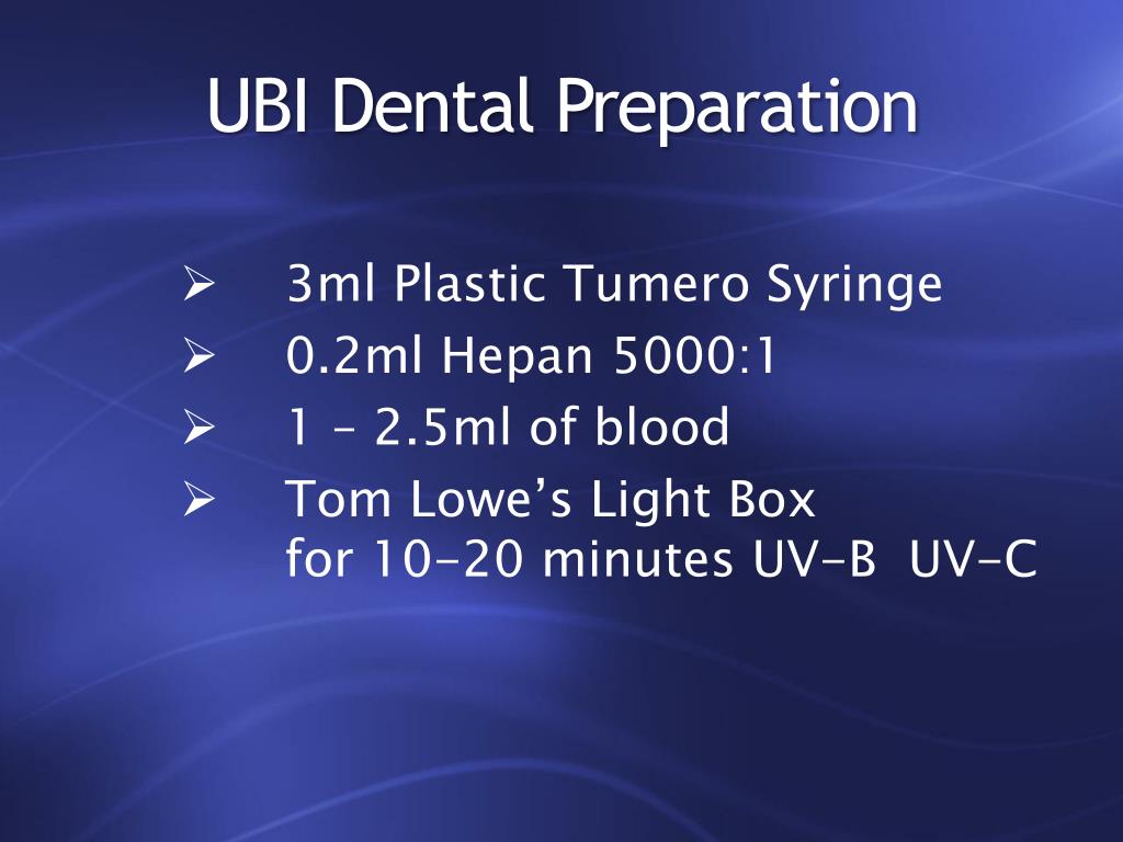 PPT - Treating Cavitation's with Ultraviolet Treated Whole Blood ...