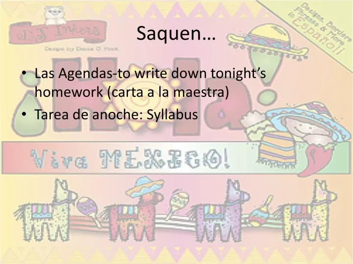 PPT - Saquen … PowerPoint Presentation, free download - ID:2605372