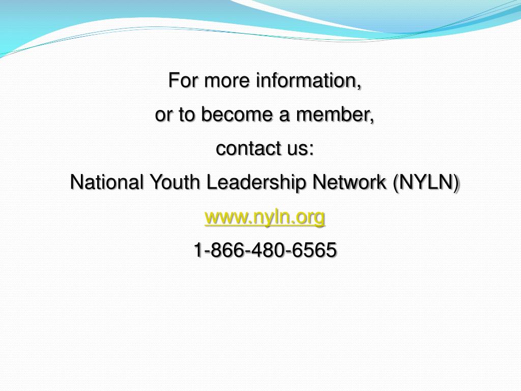 PPT - National Youth Leadership Network PowerPoint Presentation, free ...