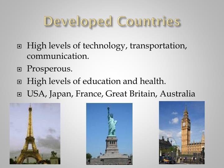 PPT - Developed vs. Underdeveloped Countries PowerPoint Presentation ...