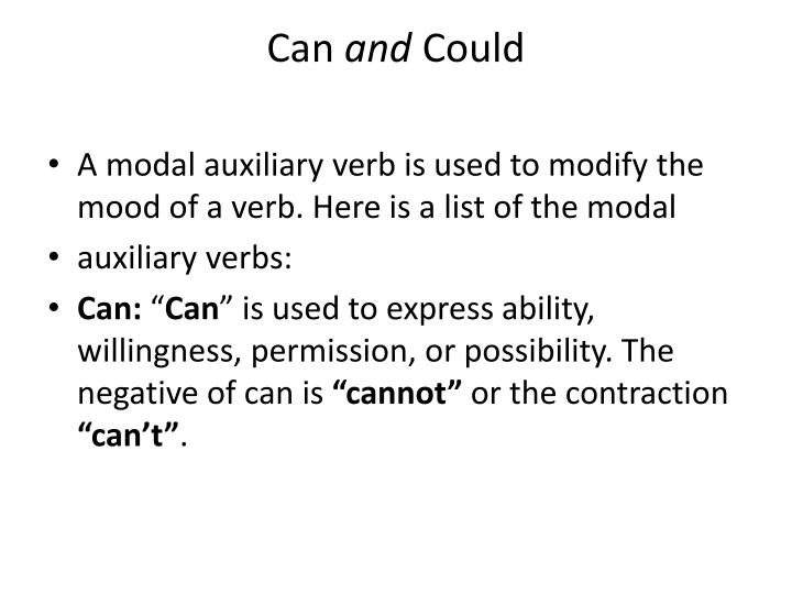 PPT - Modal Auxiliary PowerPoint Presentation - ID:2605953