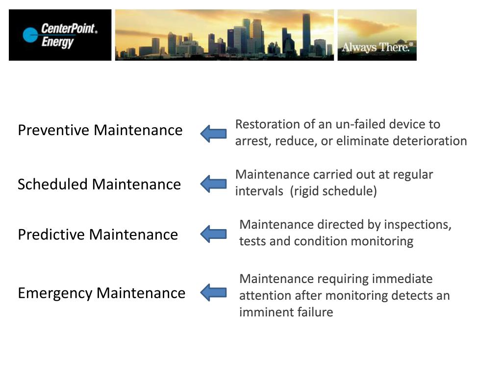 PPT - MAJOR UNDERGROUND’S WORK CENTER / FEEDER MAINTENANCE PROGRAM JOHN ...