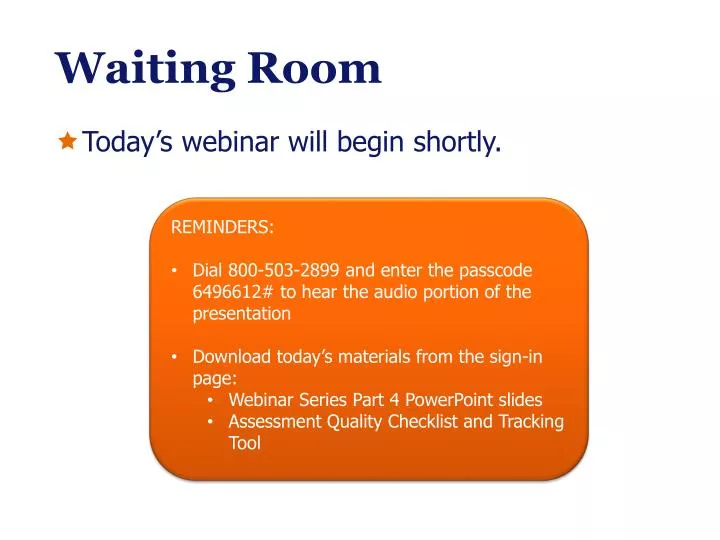 PPT - Waiting Room PowerPoint Presentation, free download - ID:2606241