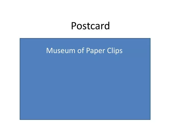PPT - Postcard PowerPoint Presentation, free download - ID:2606272
