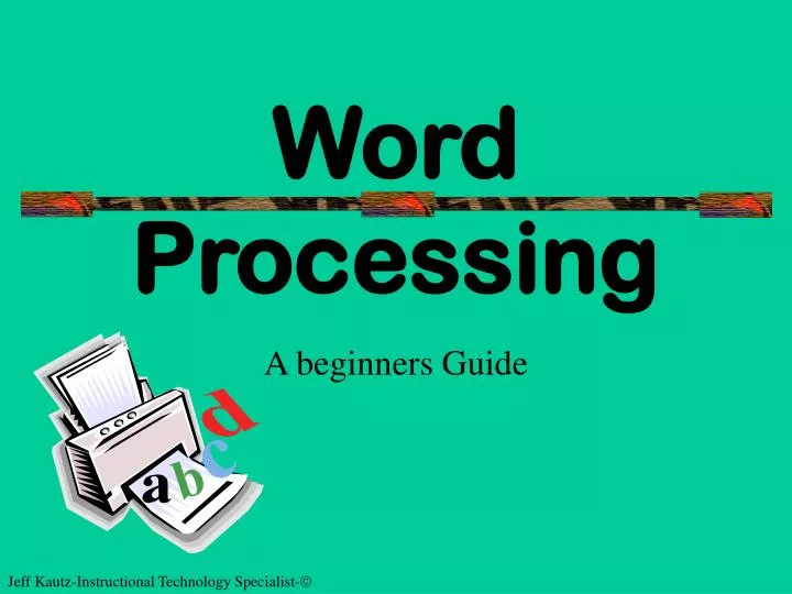 PPT - Word Processing PowerPoint Presentation, free download - ID:2606326