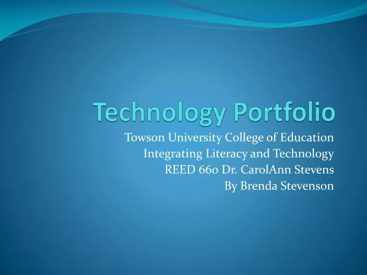PPT - Technology Portfolio PowerPoint Presentation, free download - ID ...