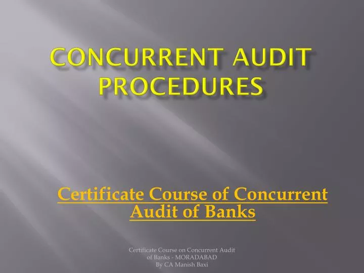 PPT - Concurrent Audit procedures PowerPoint Presentation, free ...