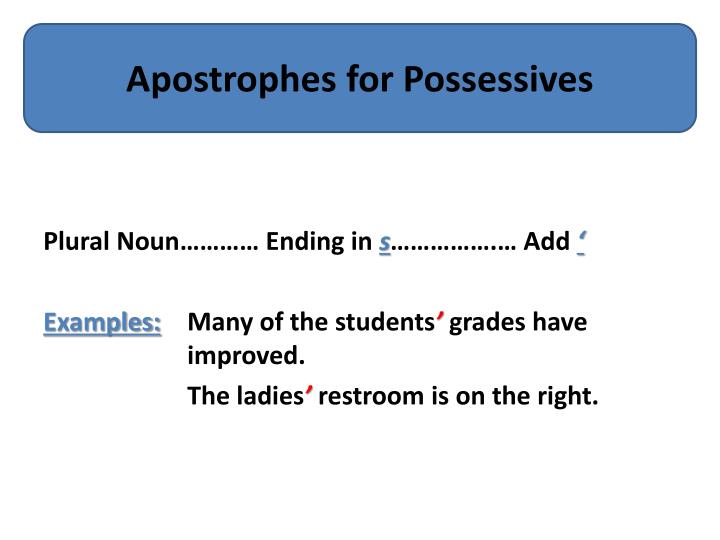 PPT - The Apostrophe ‘ PowerPoint Presentation - ID:2607092