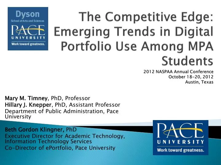 PPT - Mary M. Timney , PhD, Professor Hillary J. Knepper , PhD ...