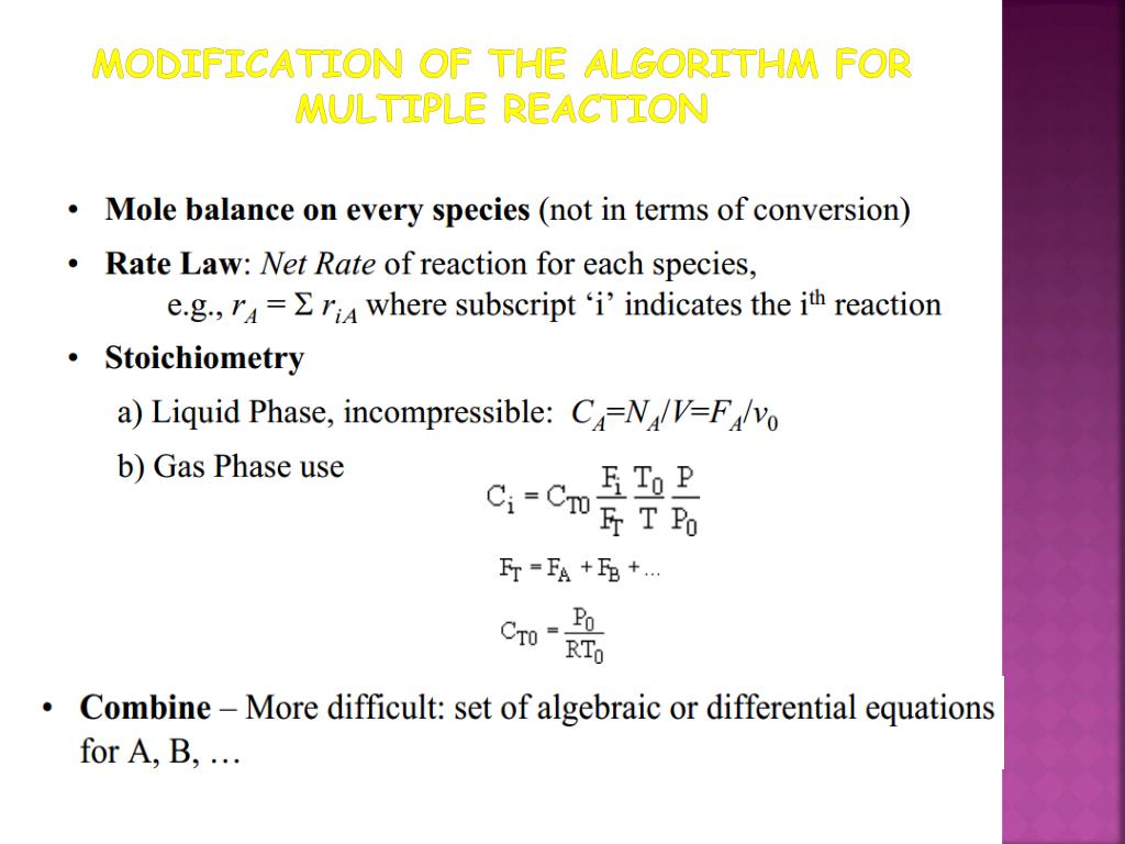 PPT - Ert 316 CHEMICAL reaction engineering multiple reactions ...