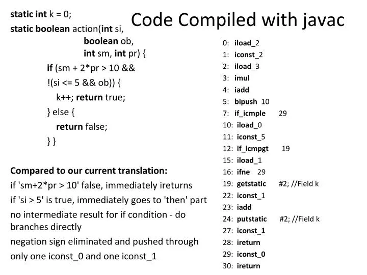 PPT - Code Compiled with javac PowerPoint Presentation, free download ...