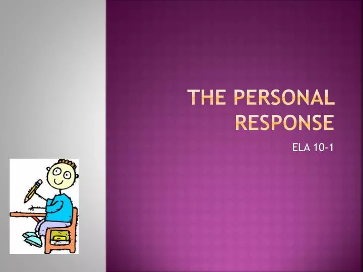 PPT - The personal response PowerPoint Presentation, free download - ID ...