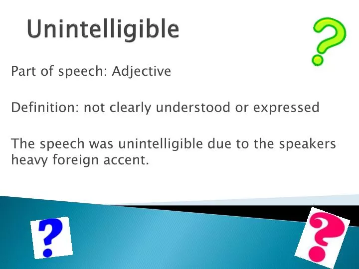 PPT - Unintelligible PowerPoint Presentation, free download - ID:2608792