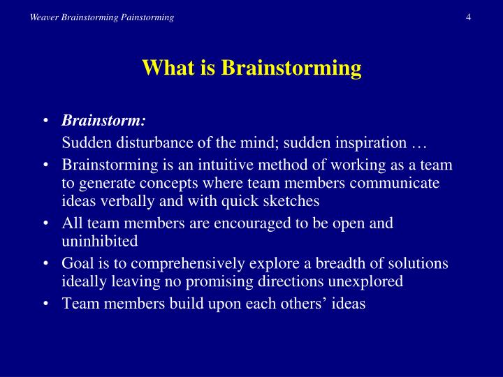 PPT - Brainstorming and Painstorming PowerPoint Presentation - ID:2609032