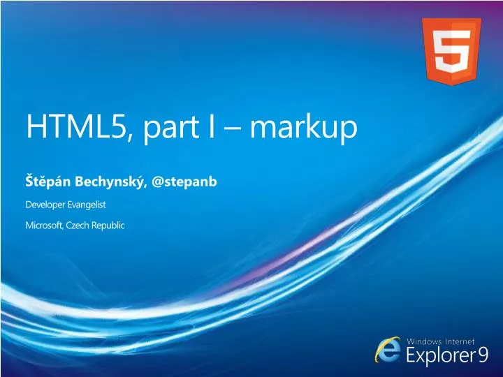 PPT - HTML5, part I – markup PowerPoint Presentation, free download ...