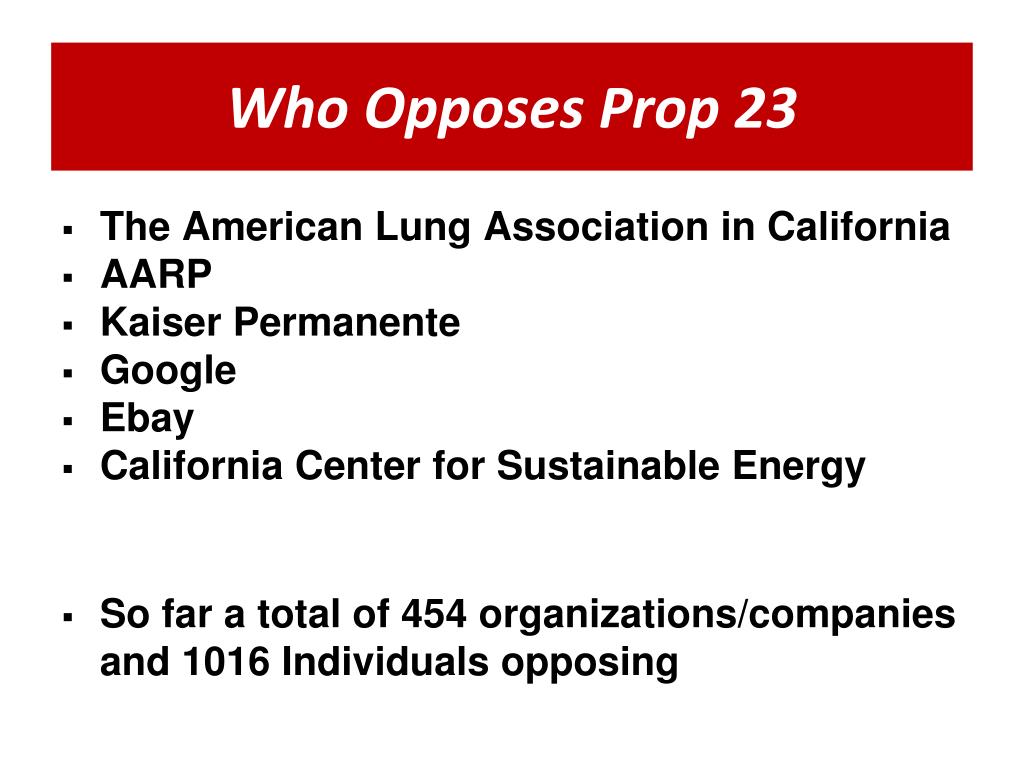 PPT - Prop 23 What’s at Stake for San Diego and California PowerPoint ...