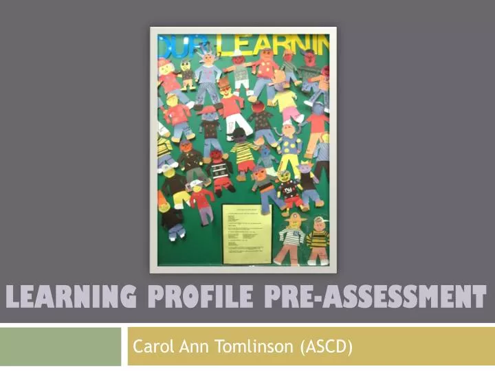 PPT - Learning Profile pre-Assessment PowerPoint Presentation, free ...