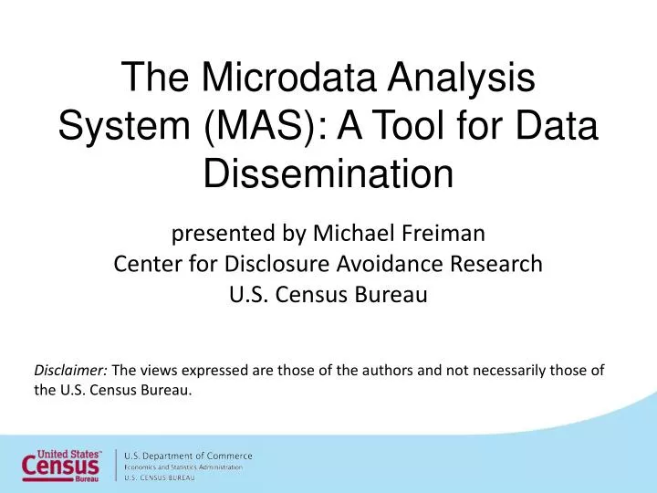 PPT - The Microdata Analysis System (MAS): A Tool for Data ...