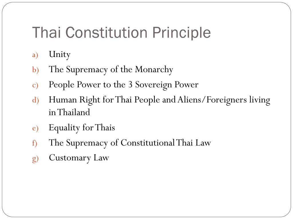 PPT - Thailand Constitution, Politics, and Administration PowerPoint ...